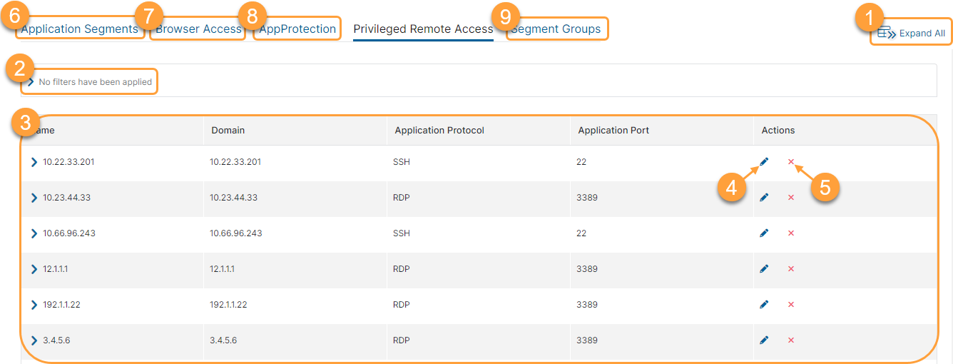 Using the Privileged Remote Access page within the ZPA Admin Portal